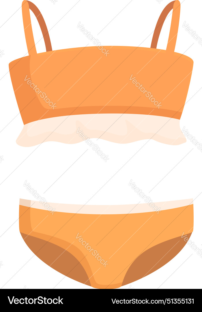 Orange bikini swimwear Royalty Free Vector Image