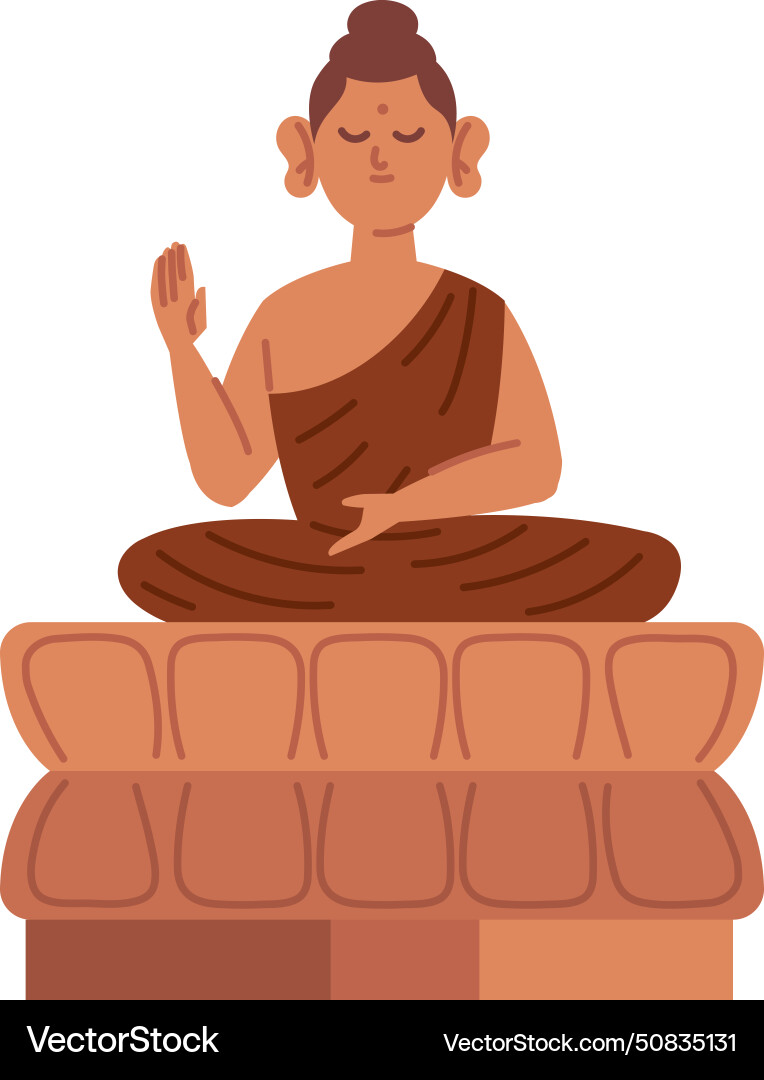Waisak buddhist character Royalty Free Vector Image