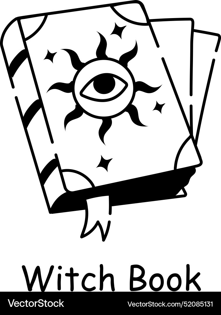 Witch book Royalty Free Vector Image - VectorStock