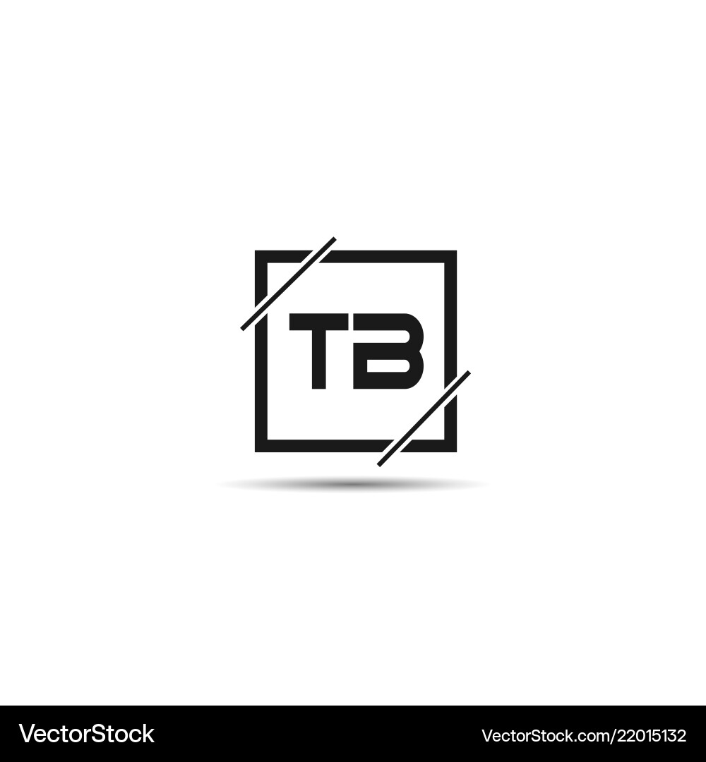Initial letter tb logo template design Royalty Free Vector