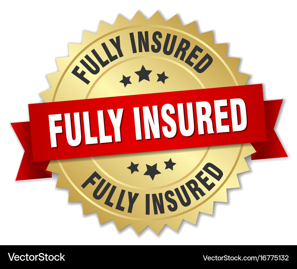 Isolated Gold Insurance Badge Royalty Free Vector Image