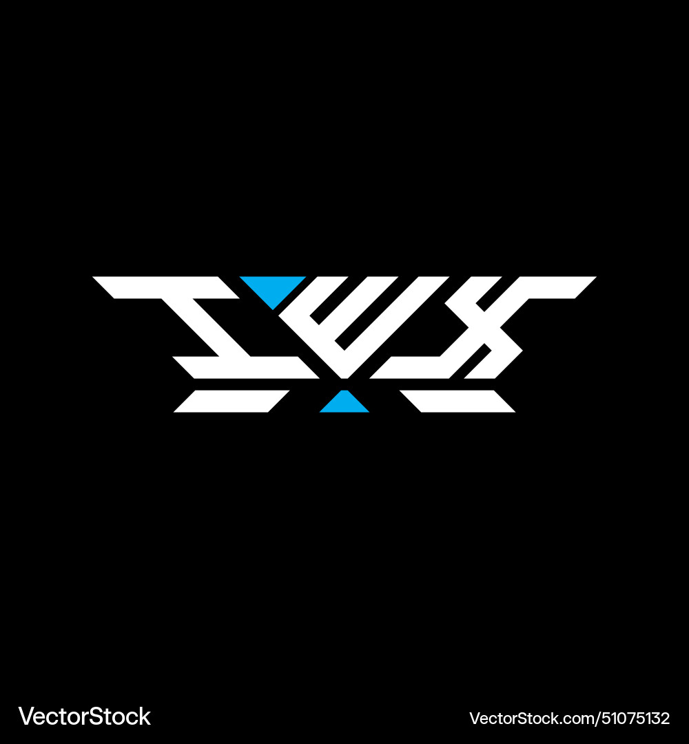 Iwx letter logo design simple and modern Vector Image