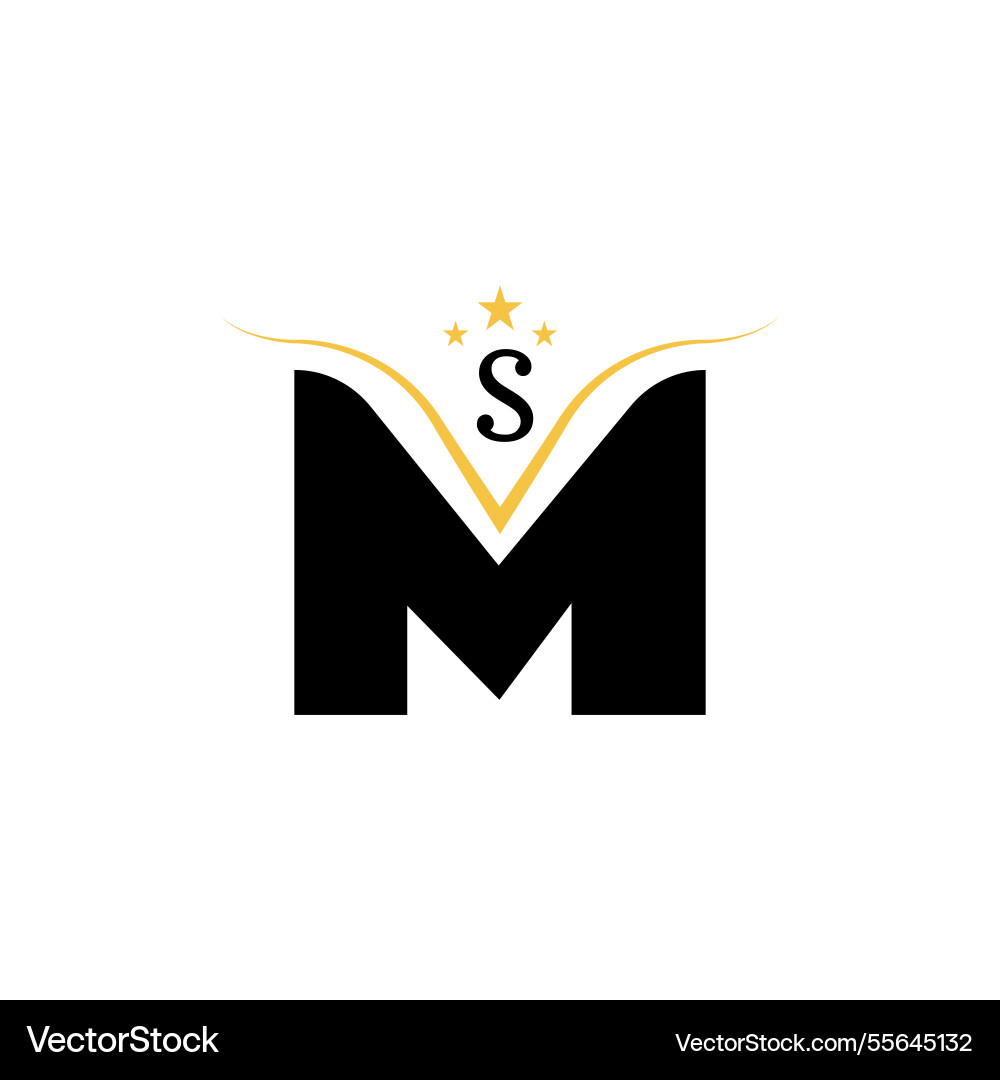 Ms m s creative modern letter icon sm unique artis