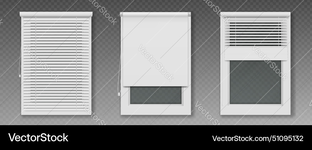 Office or home window frame with jalousie Vector Image