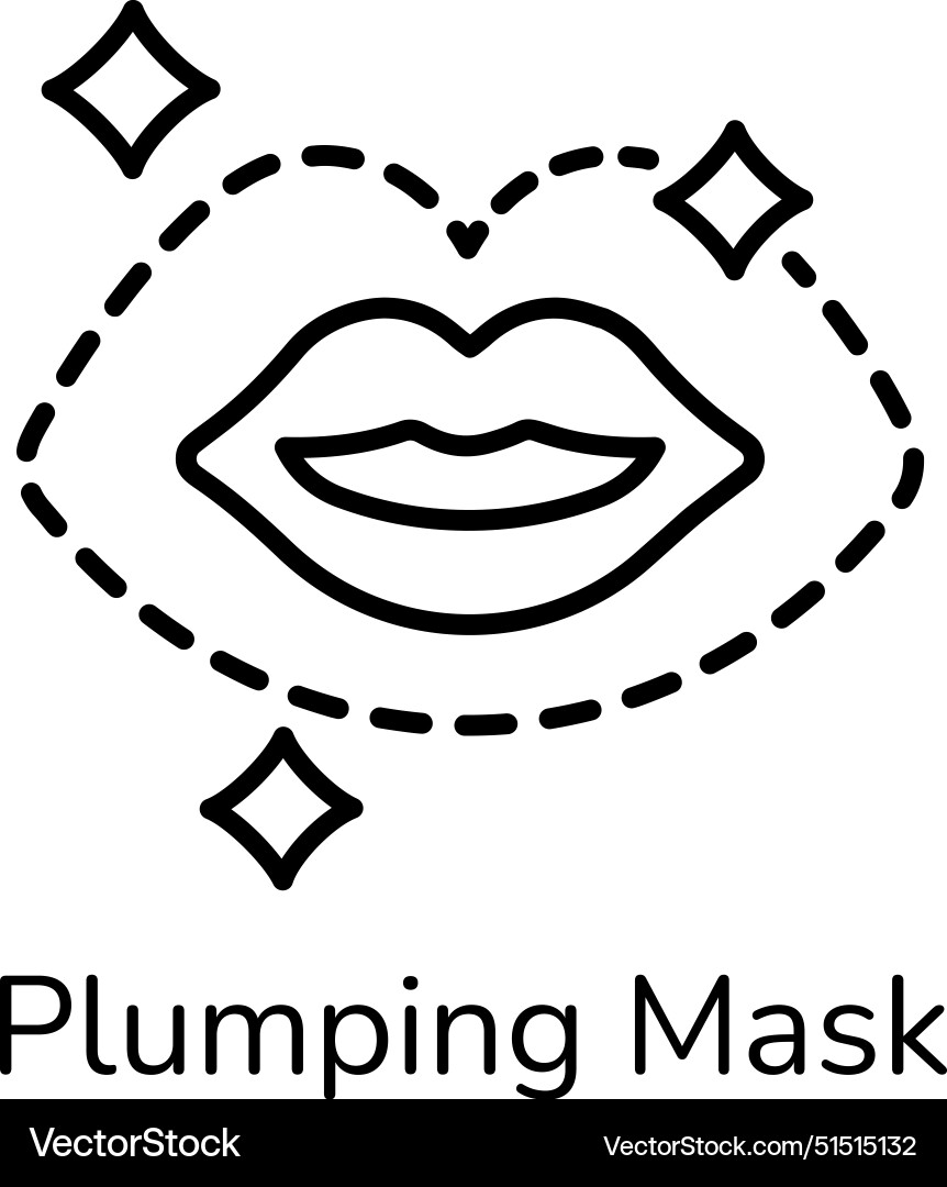 Plumping mask Royalty Free Vector Image - VectorStock