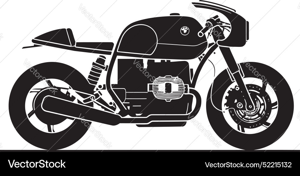 Retro revolution black cafe racer logo precision Vector Image