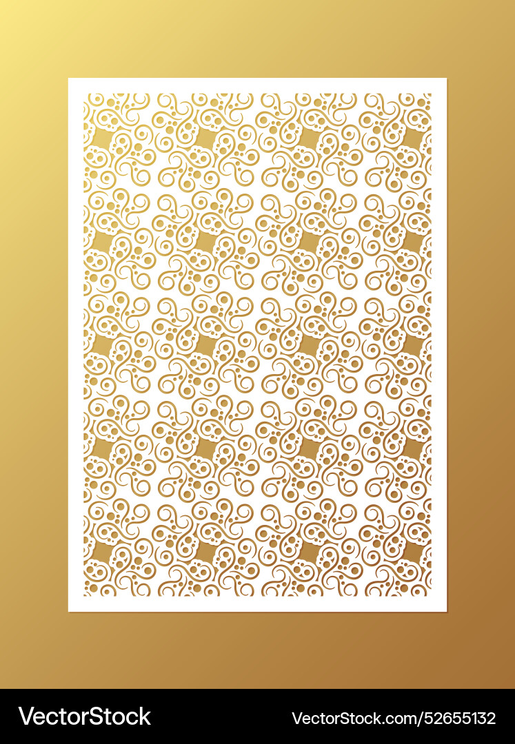 Seamless die cut decorative pattern template Vector Image