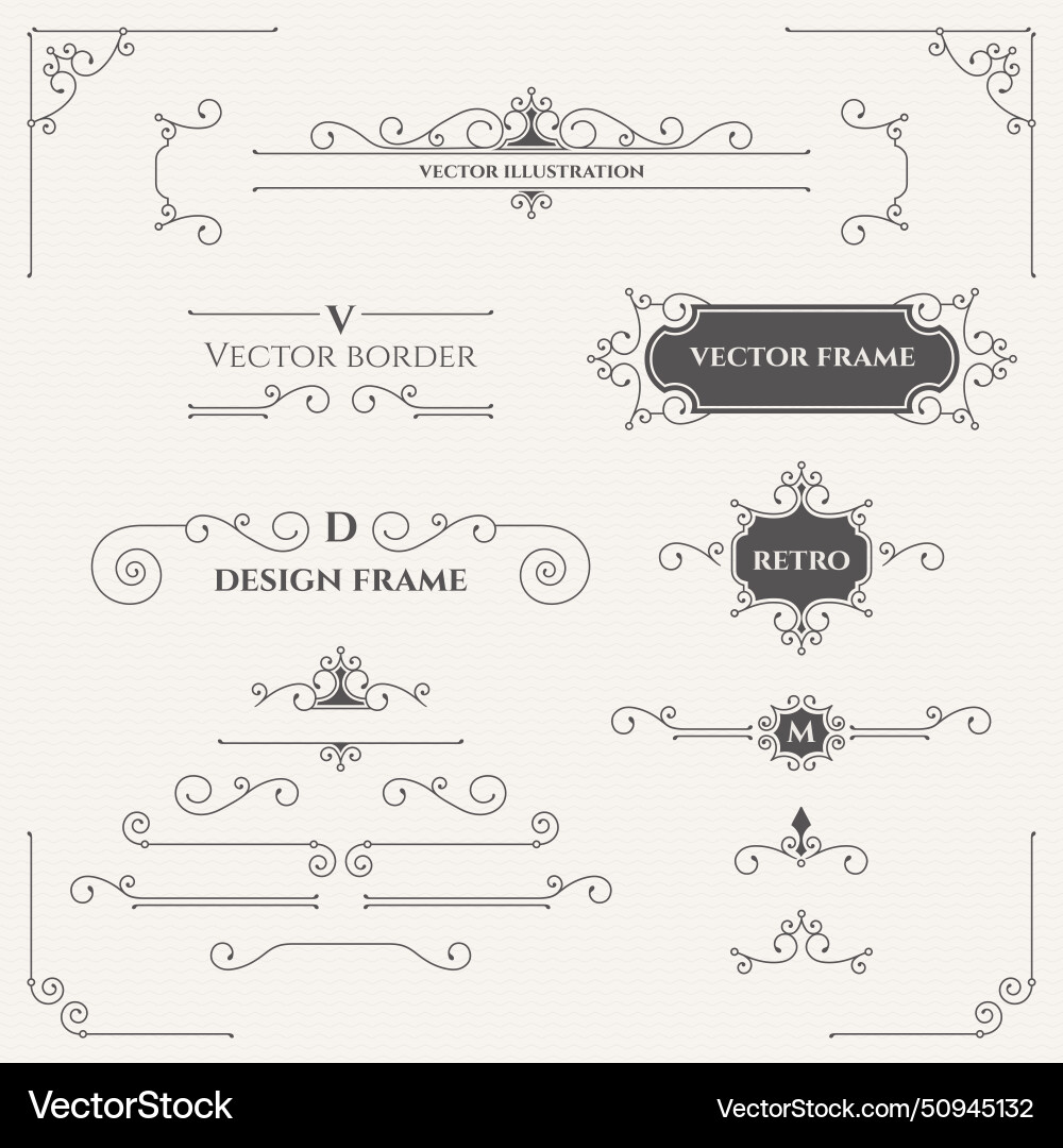 Set of decorative elements Royalty Free Vector Image