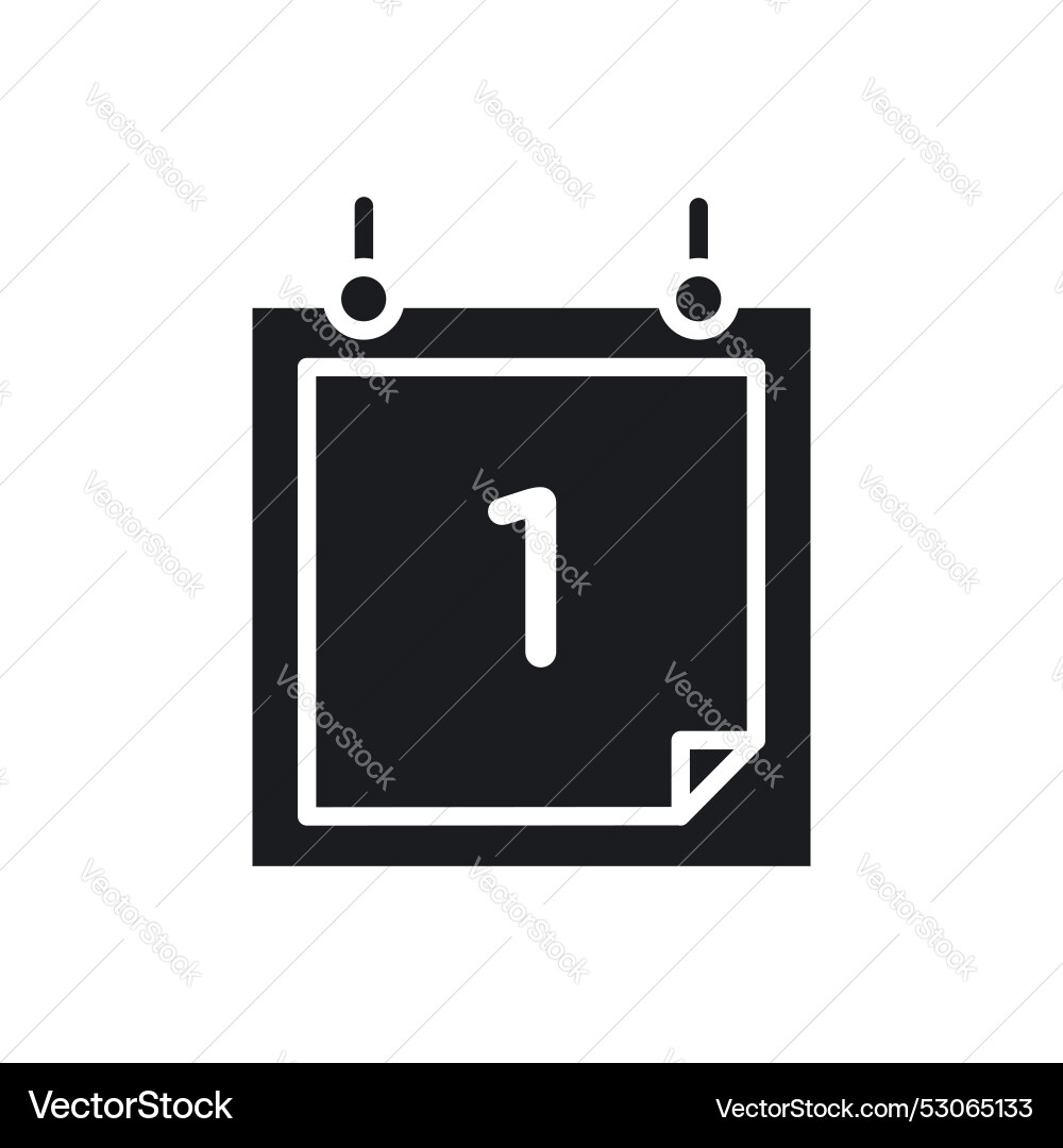 Calendar day icon isolated on white background Vector Image