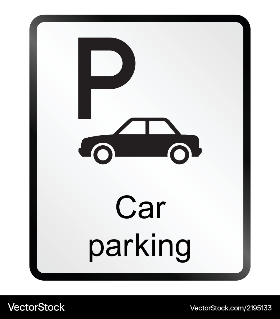 Car parking information sign Royalty Free Vector Image