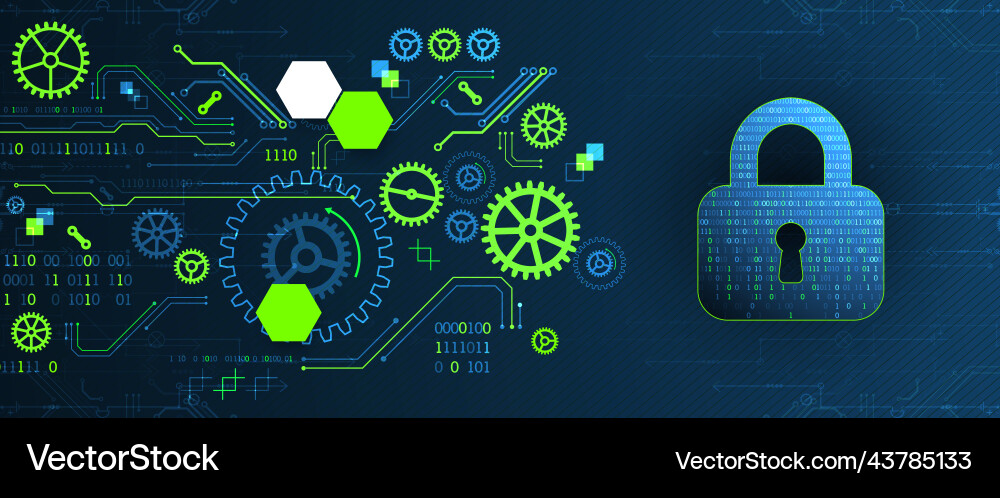 Cyber security or network protection system Vector Image