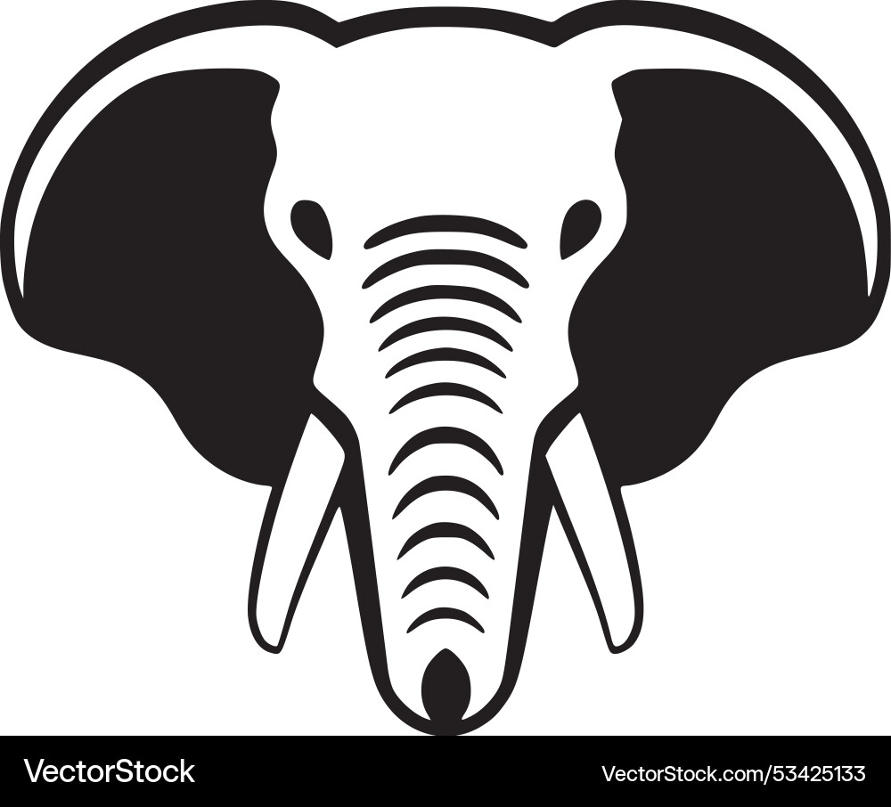 Elephant - minimalist and simple silhouette Vector Image
