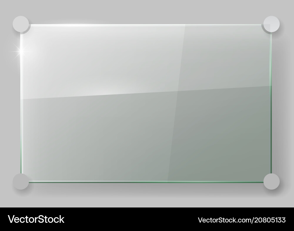 Glass plate on the wall Royalty Free Vector Image
