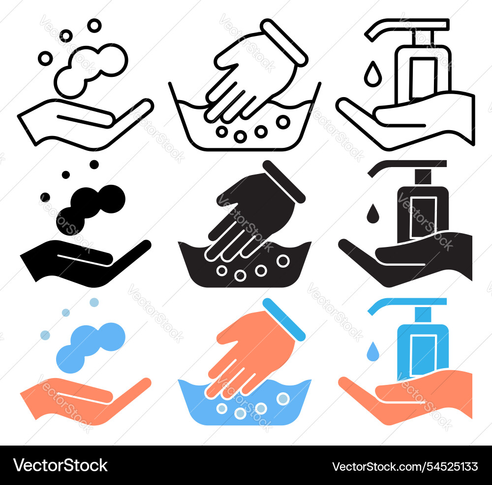 Hand wash icon Royalty Free Vector Image - VectorStock