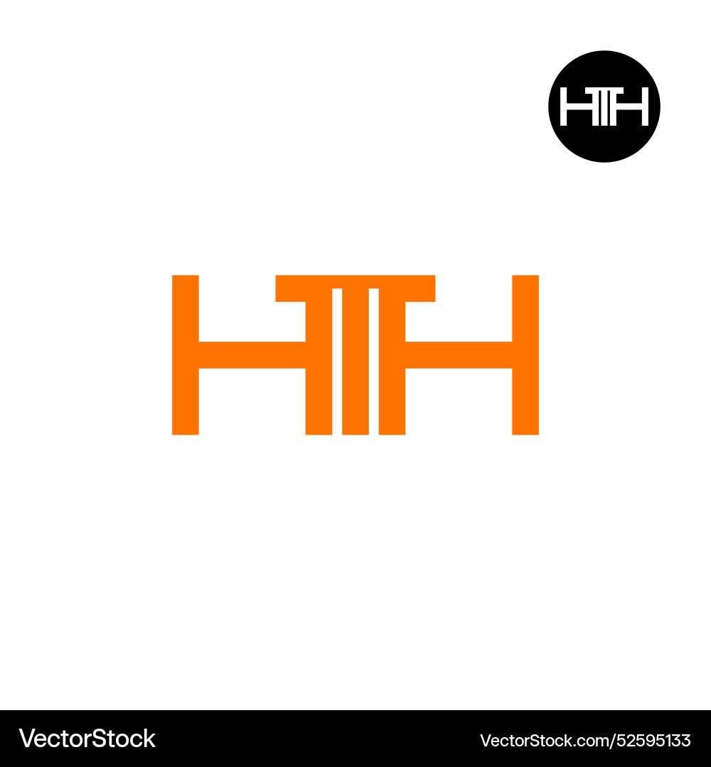 Hth logo letter monogram design Royalty Free Vector Image