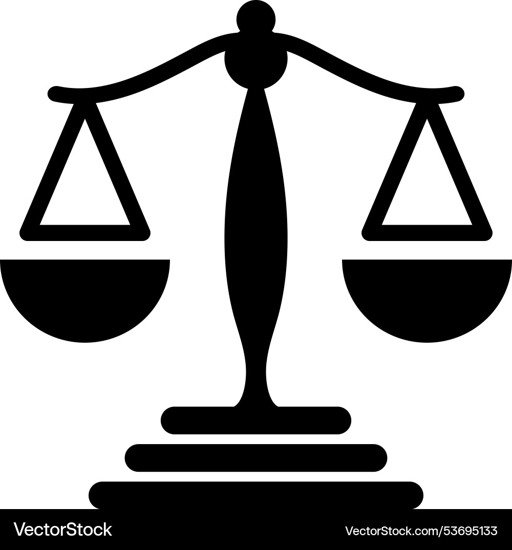 Law scale icon logo design template isolated Vector Image