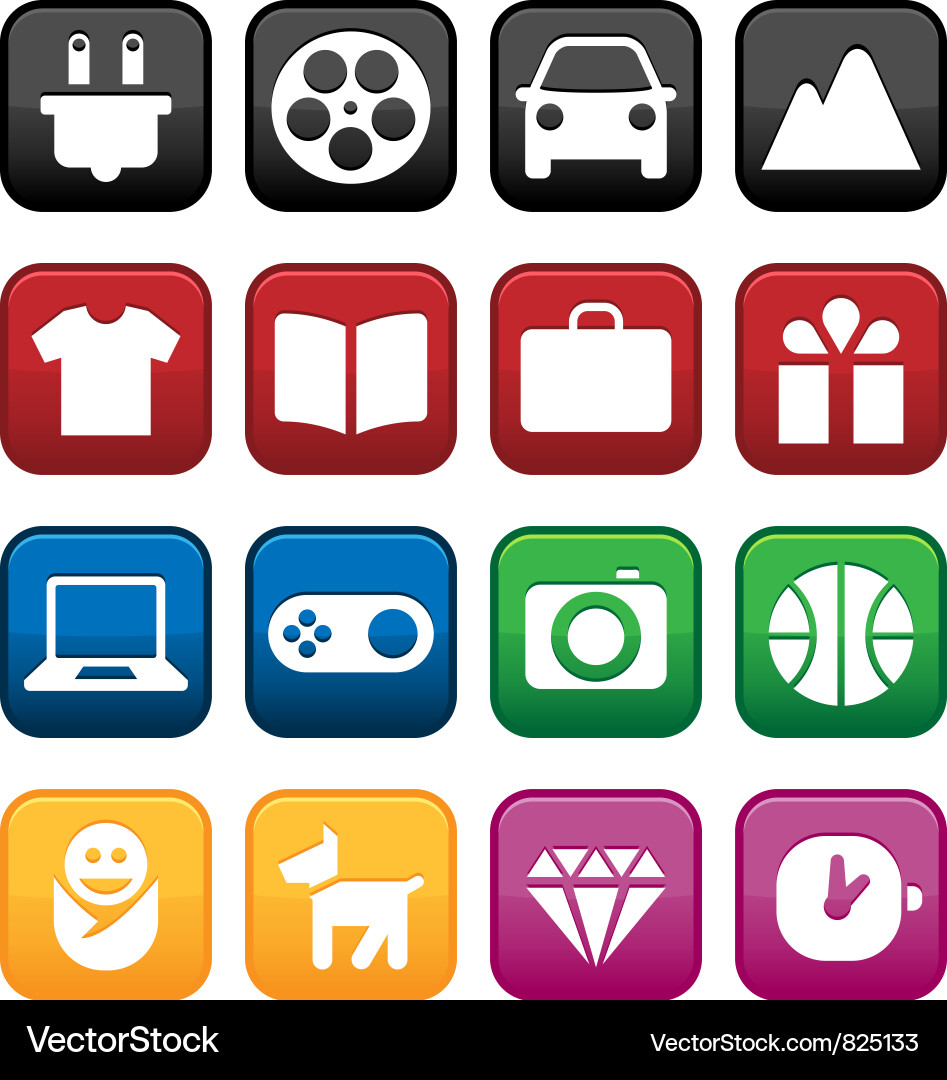 Shopping and store icons Royalty Free Vector Image