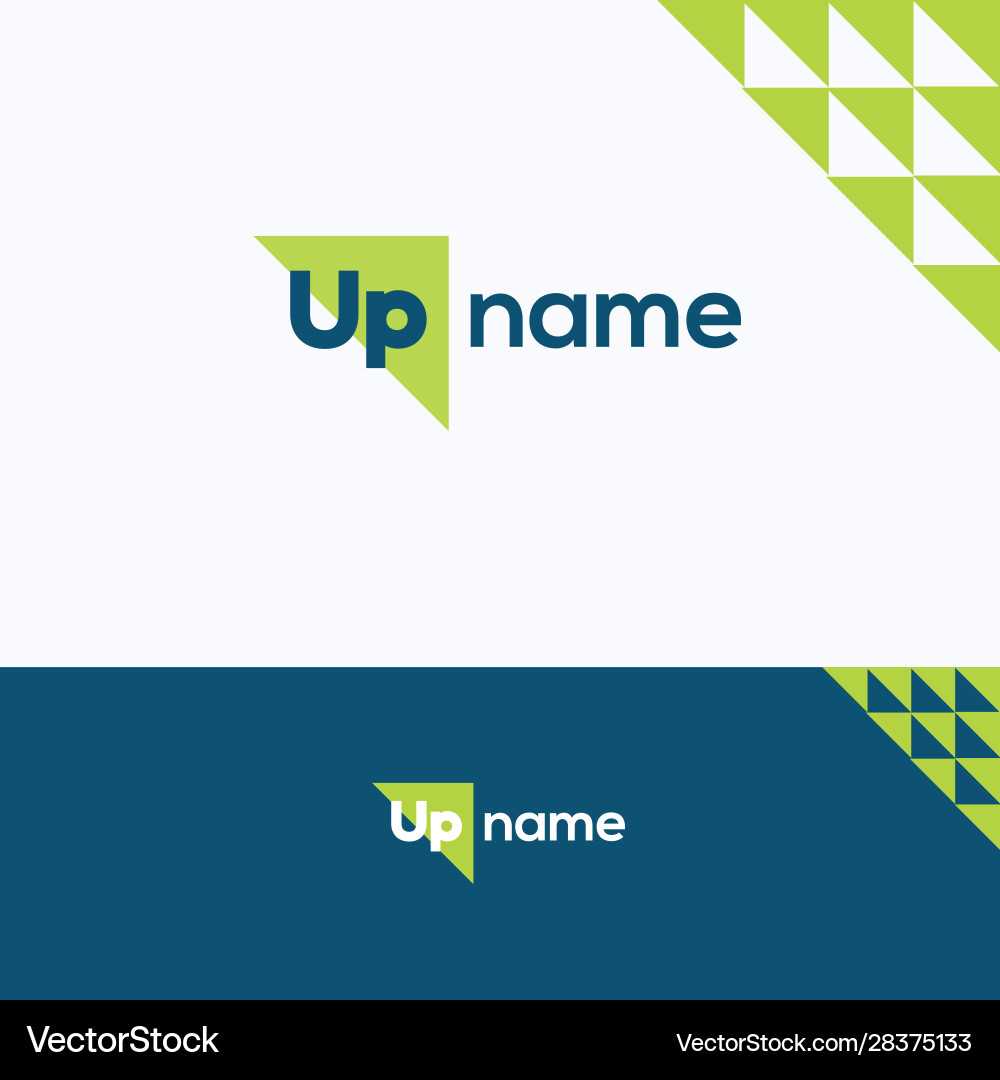 Up name logo Royalty Free Vector Image - VectorStock