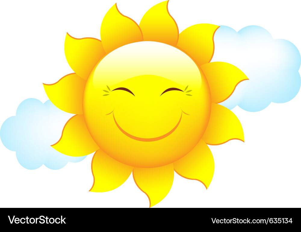 Cheerful Sun Character Royalty Free Vector Image