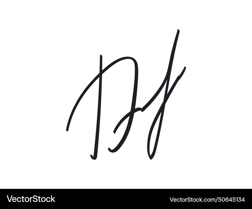 Fictitious handwritten abstract signature Vector Image