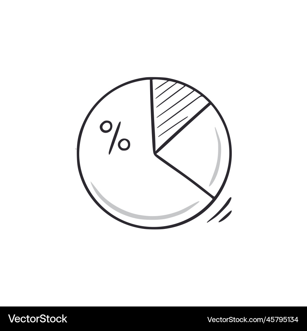 Growth statistics graphic doodle chart Royalty Free Vector