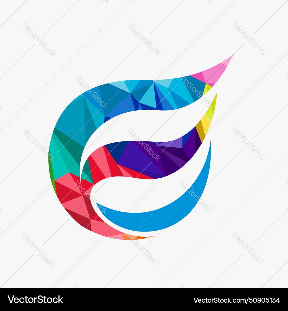 Letter e flame logo Royalty Free Vector Image - VectorStock