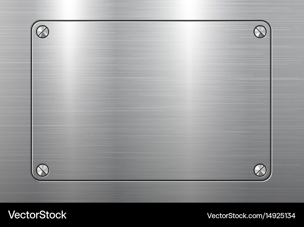 Metal Plate with Screws Royalty Free Vector Image