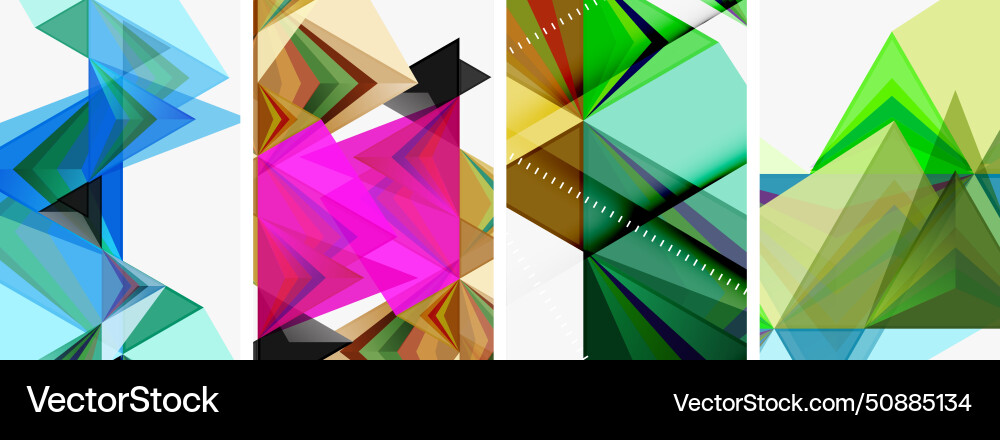 Minimalist triangular geometric clean concept Vector Image