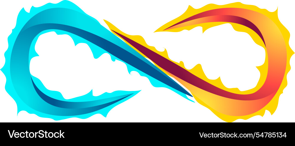 Multicolored infinity sign over the white Vector Image