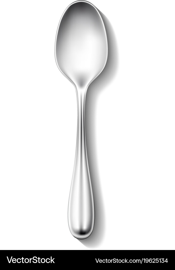 Realistic spoon mockup isolated Royalty Free Vector Image