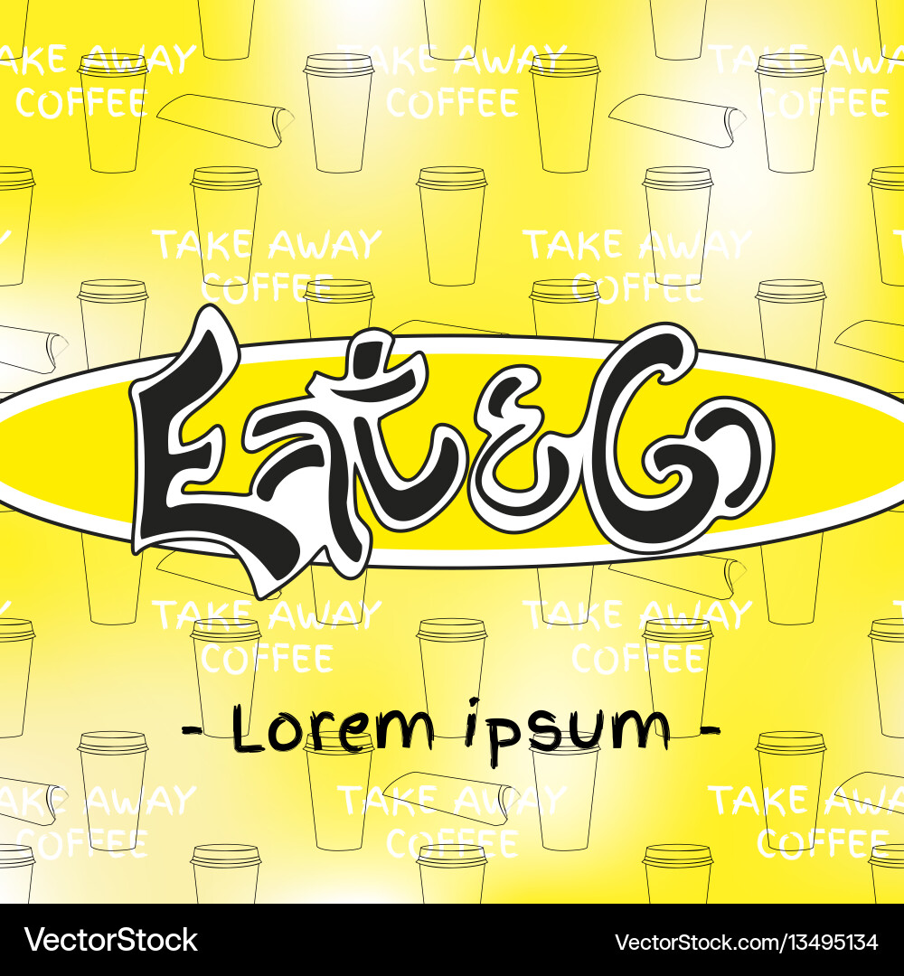 Take away coffee design Royalty Free Vector Image