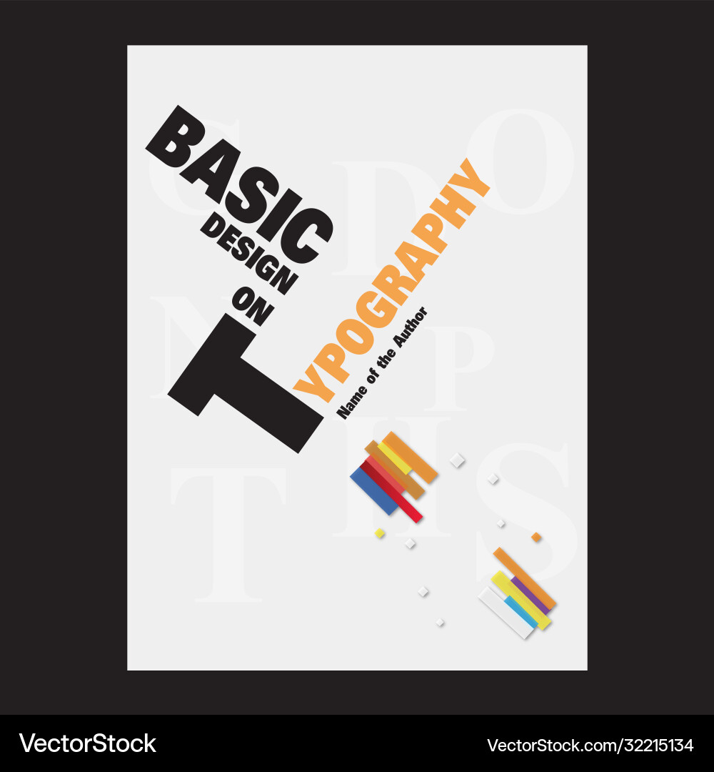 Typography book cover Royalty Free Vector Image