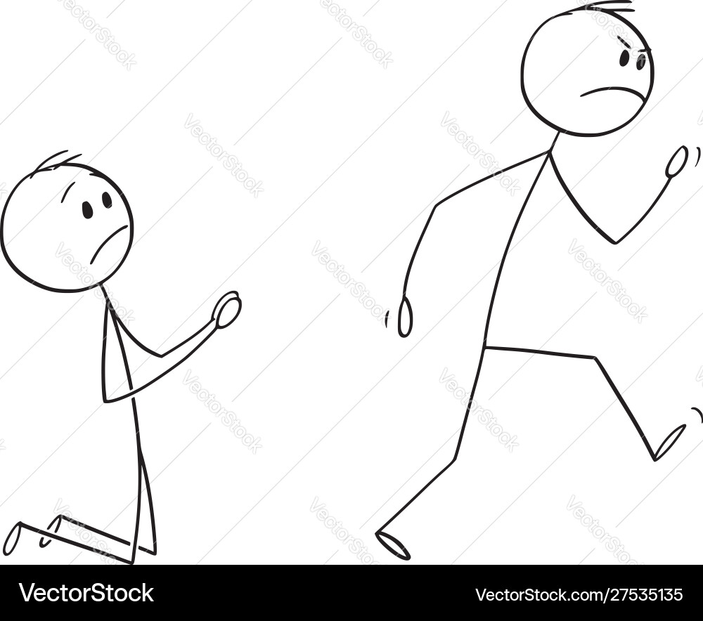 Stickman Begging Vector Images (33)