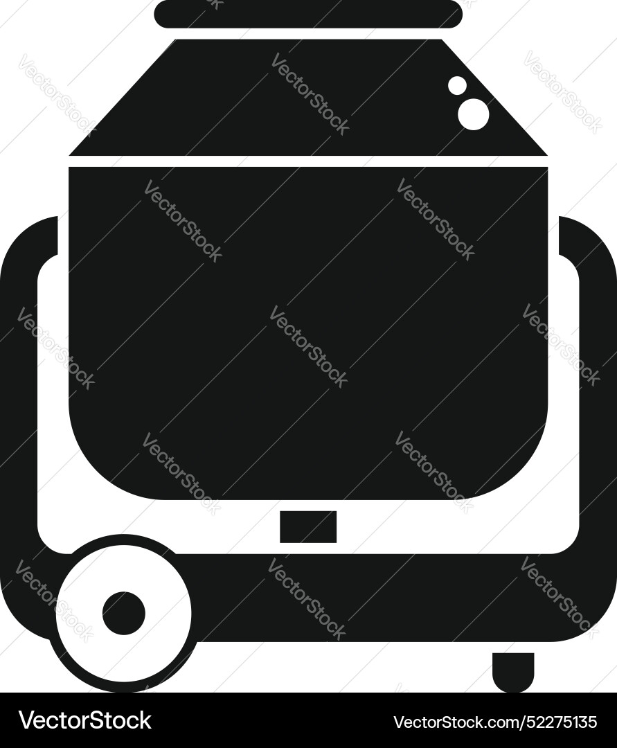 Concrete mixer machine mixing cement Royalty Free Vector