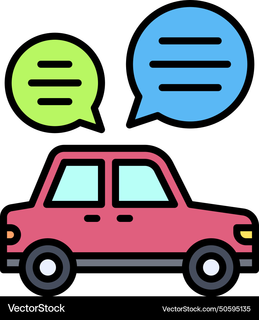 Talking while driving icon car accident Royalty Free Vector