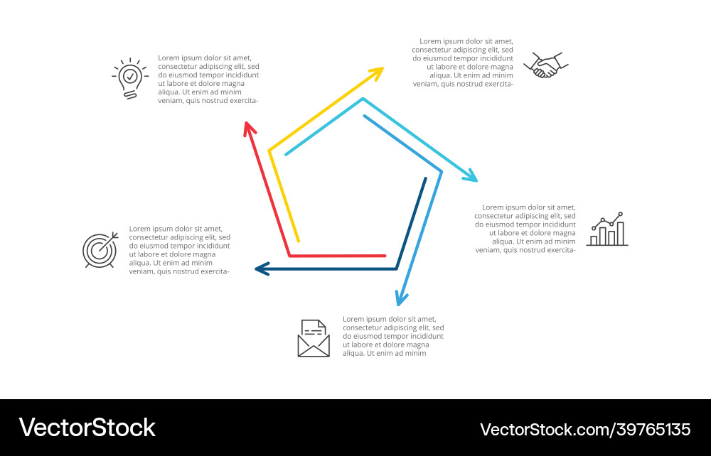 Thin line flat element for infographic template Vector Image