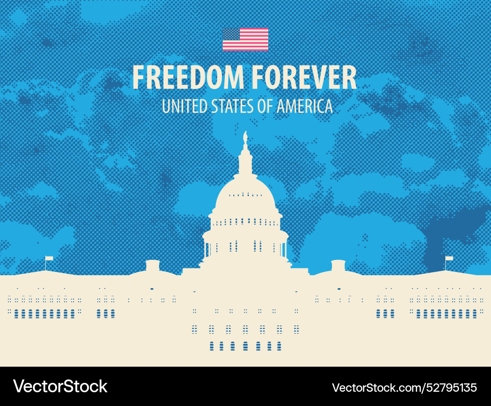 Us capitol building in washington dc Royalty Free Vector