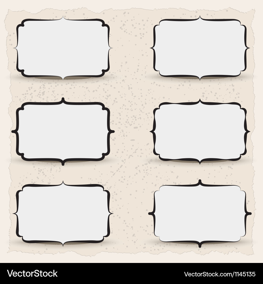 Vintage Border Frames Collection Royalty Free Vector Image