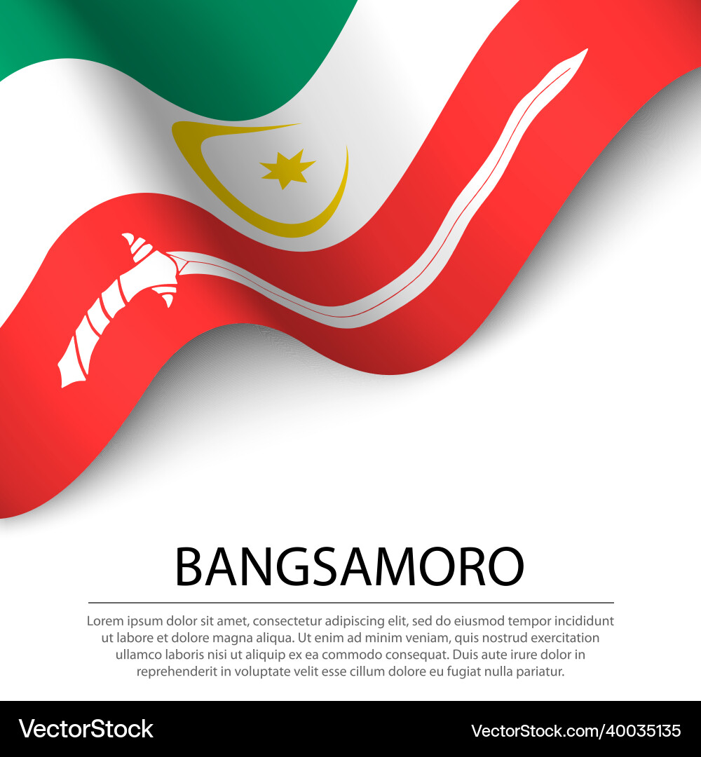 Waving flag of bangsamoro on white background Vector Image