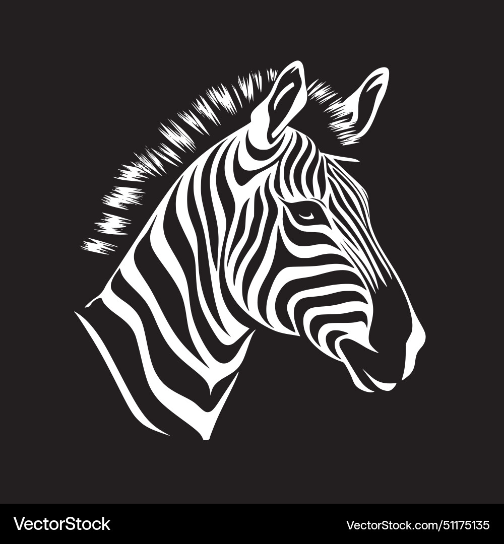 Zebra - minimalist and flat logo Royalty Free Vector Image