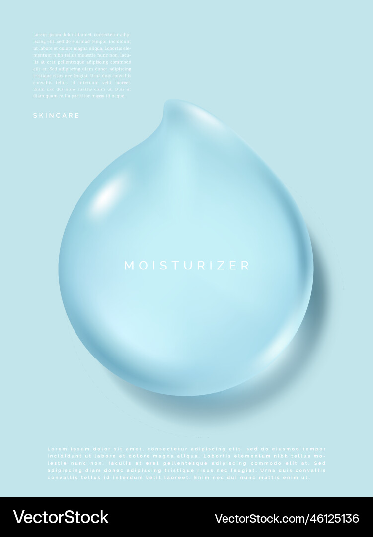 3d minimalist abstract water drops Royalty Free Vector Image