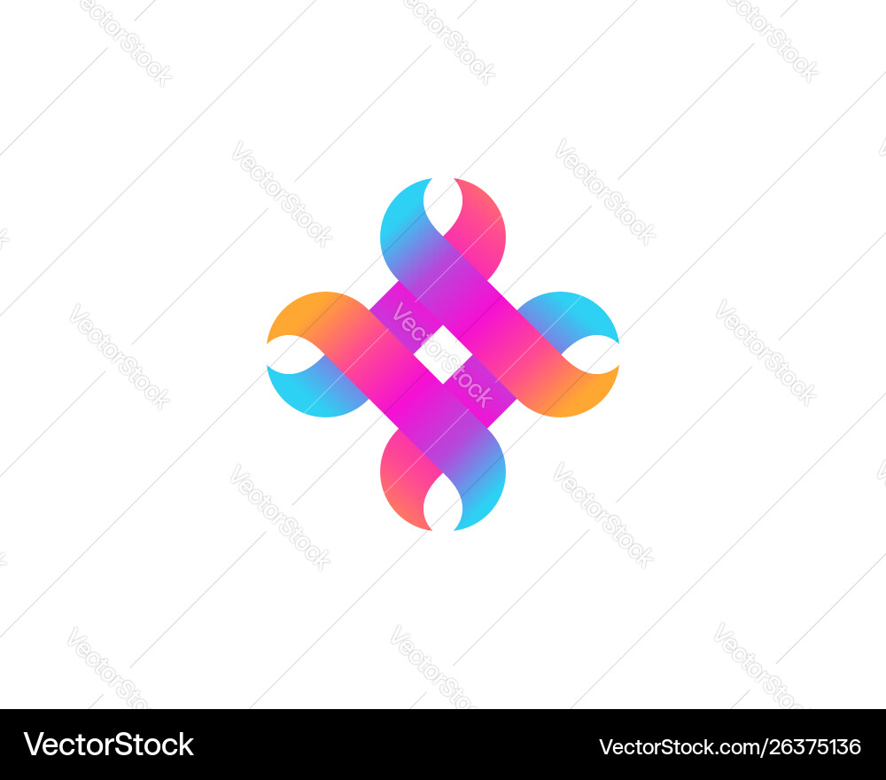 Abstract logo icon design Royalty Free Vector Image
