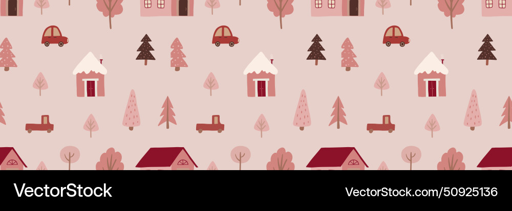 Cute decorated christmas tree house Royalty Free Vector