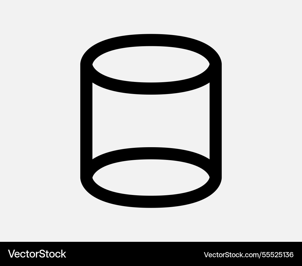 Cylinder outline icon Royalty Free Vector Image