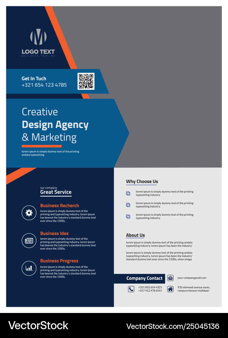 Multipurpose flyer template Royalty Free Vector Image