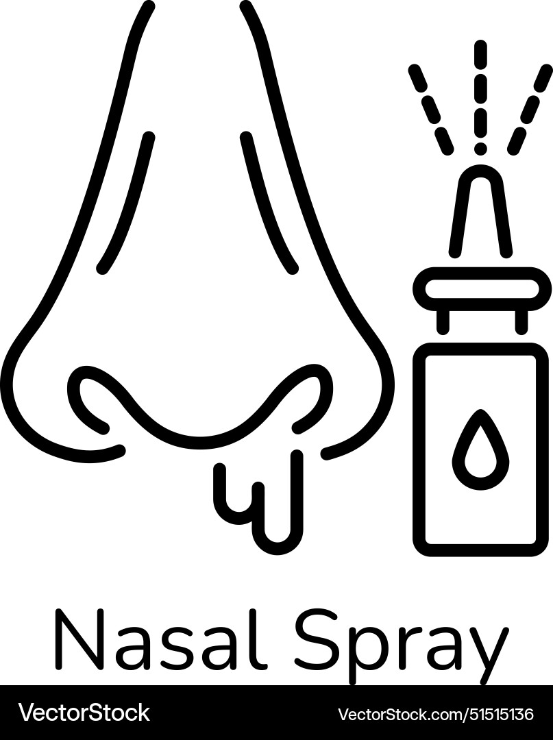 Nasal spray Royalty Free Vector Image - VectorStock