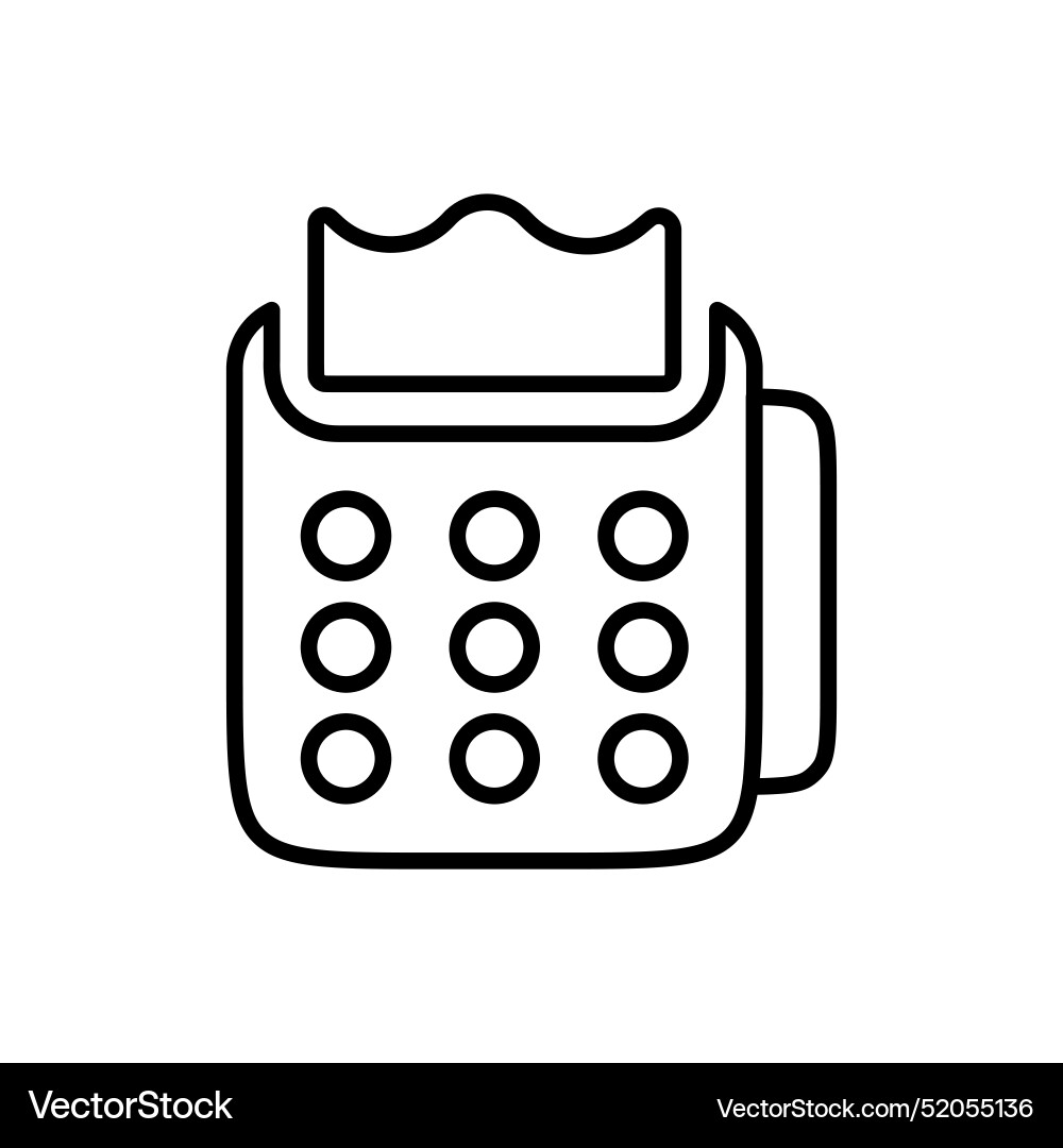 Pos terminal icon for retail technology payment Vector Image