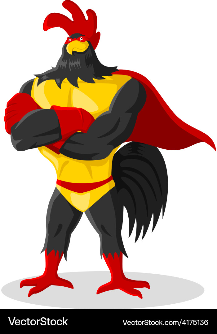 Super rooster Royalty Free Vector Image - VectorStock