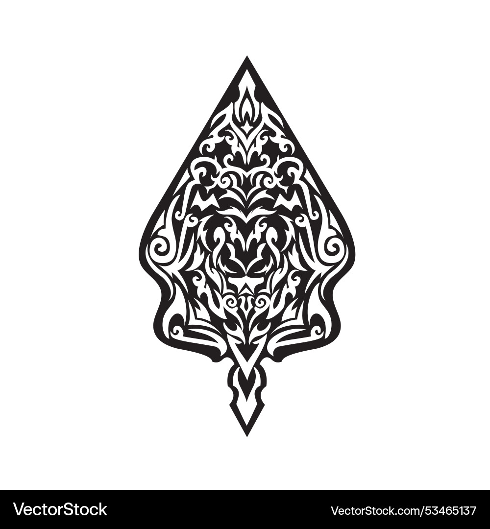 Black gunungan wayang icon concept design template