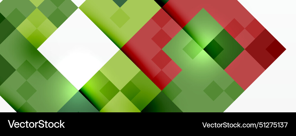 Colorful geometric pattern with green and red Vector Image